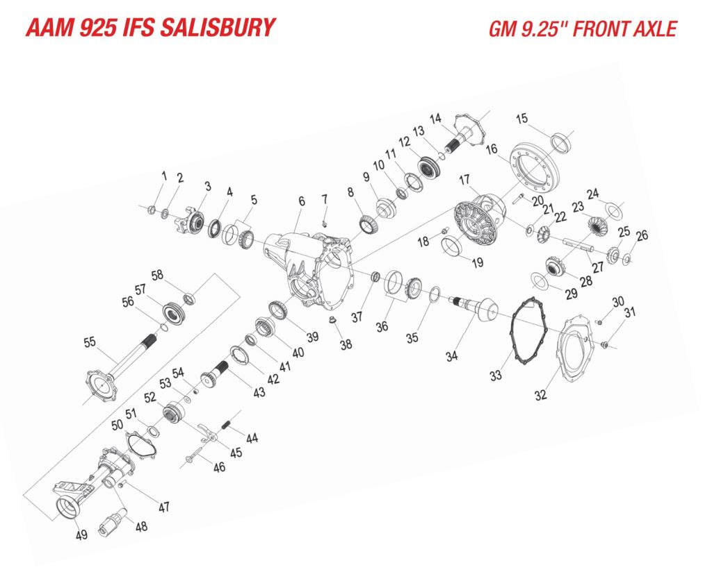 GM 9.25" IFS - Differential Parts Catalog - West Coast Differentials